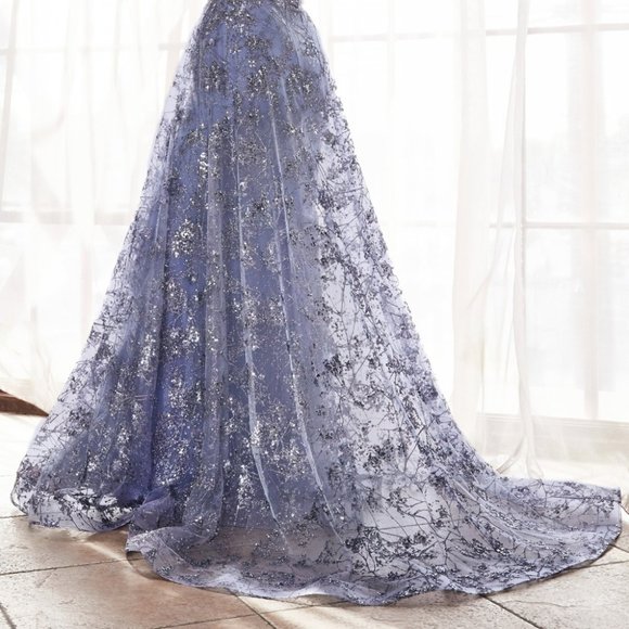 Cinderella Dresses New Sleeveless Strapless Zipper Back Glitter